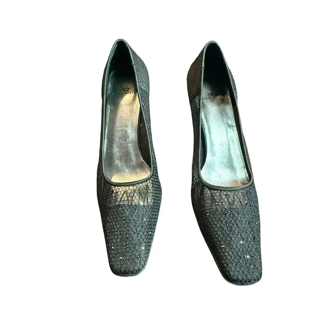 Anne Klein | Shoes | Anne Klein Ak2 Pointed Toe Kitten Heel Pumps Size ...